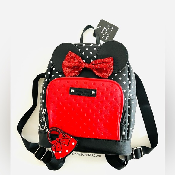 Disney | Accessories | Disney Minnie Mouse Mini Backpack Polka Dot ...